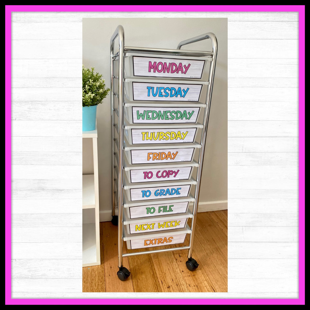 10 Drawer Rolling Cart Labels - DIGITAL DOWNLOAD – Miss Amanda Kate