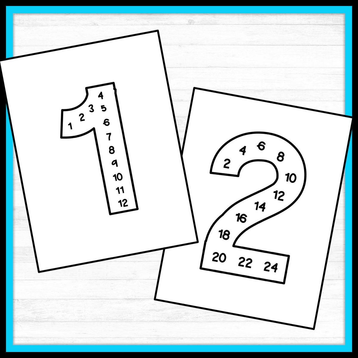 Bulletin Board Numbers (with multiples in them) - DIGITAL DOWNLOAD ...