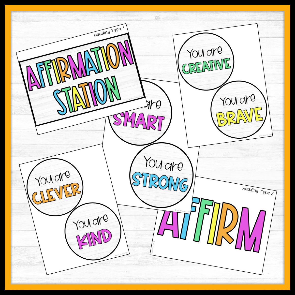 Affirmation Station Classroom Display 'You are...' - DIGITAL DOWNLOAD ...
