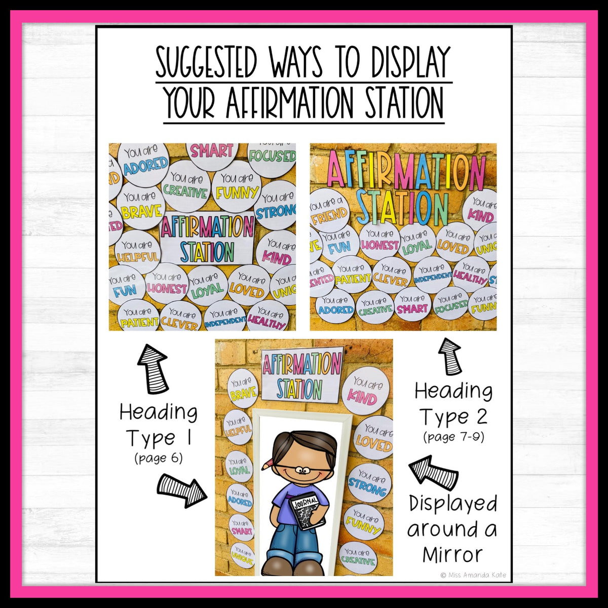 Affirmation Station Classroom Display 'You are...' - DIGITAL DOWNLOAD ...