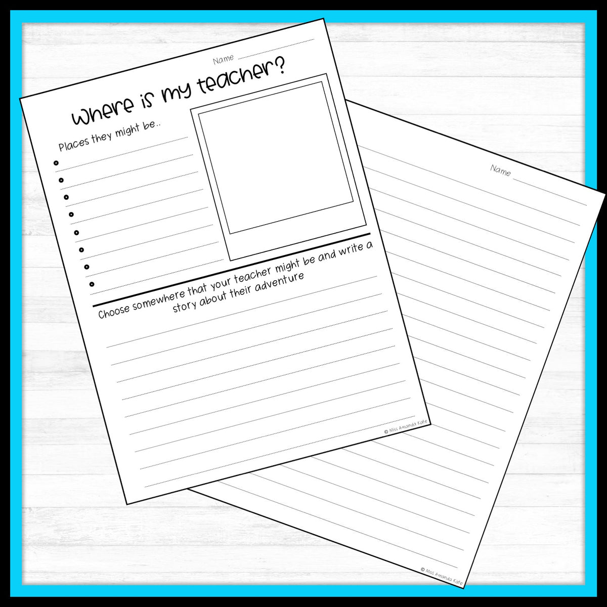 'Where is my Teacher?' Creative Writing Template - DIGITAL DOWNLOAD ...